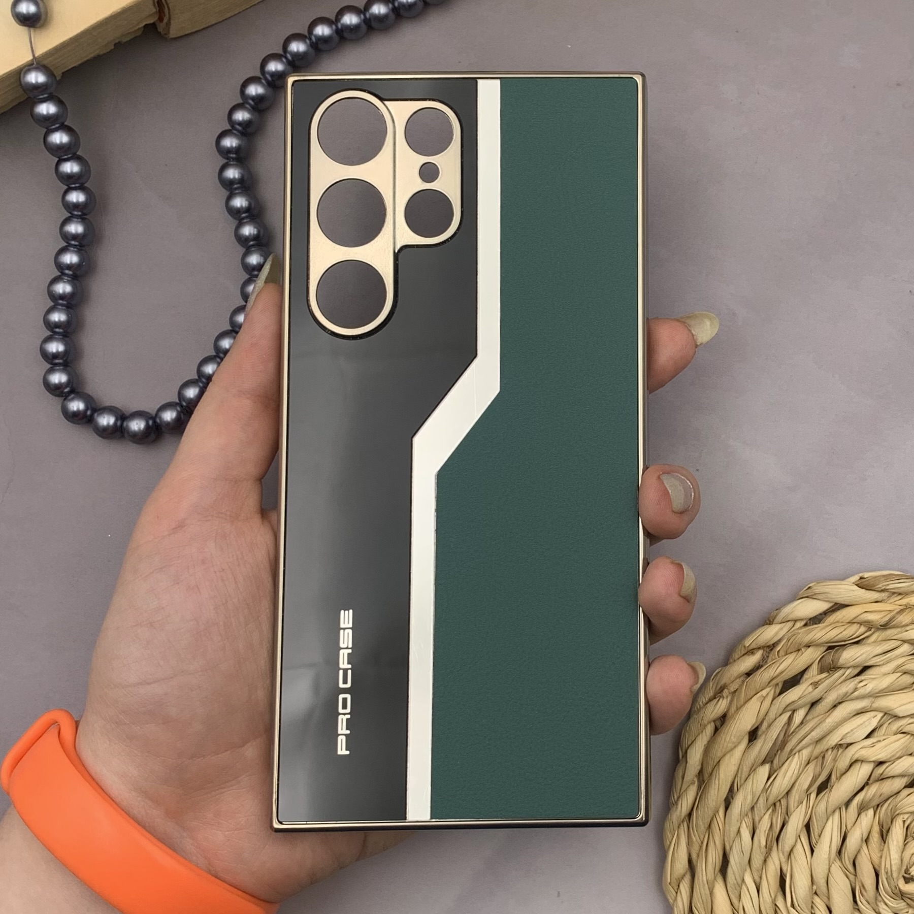 قاب گوشی Galaxy S23 Ultra سامسونگ Pro Case اورجینال آینه ای دو رنگ PVD ...