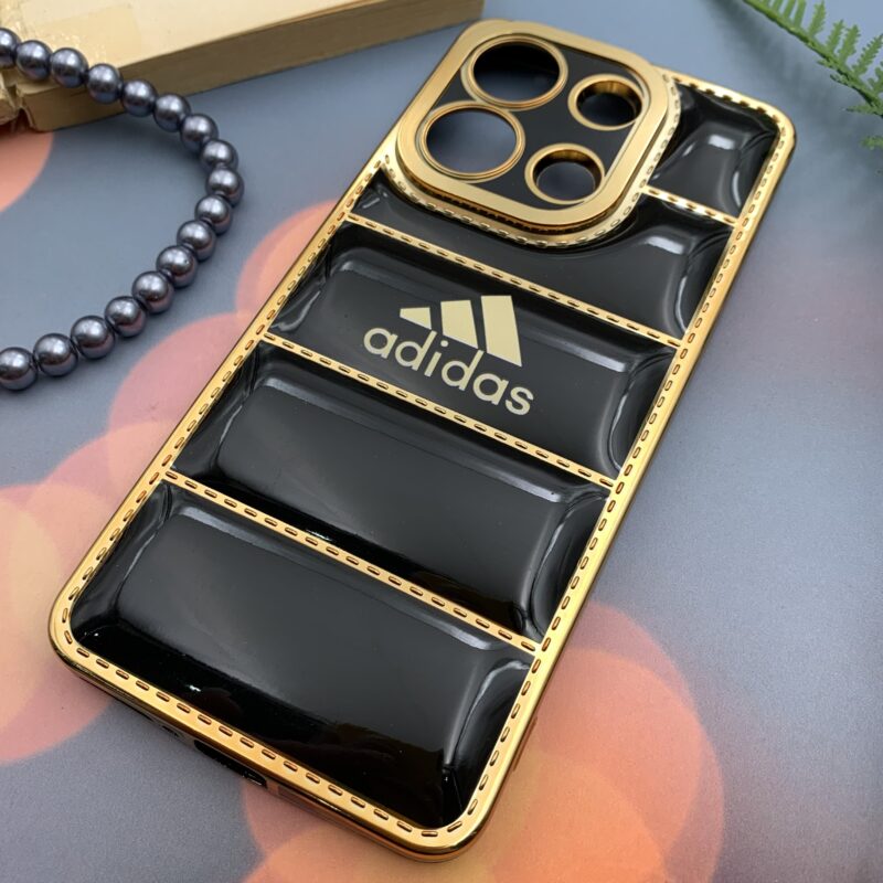 قاب گوشی Redmi Note 13 4G شیائومی پافری My Case مشکی طرح دوخت Gold line ...