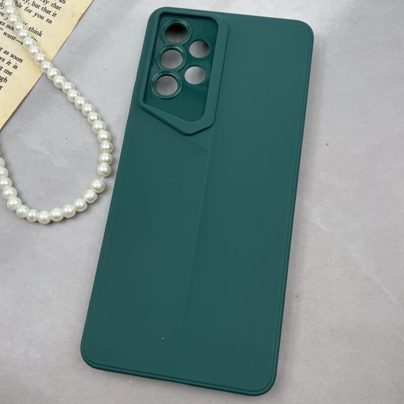 قاب گوشی Galaxy A73 سامسونگ New Sport Design برجسته محافظ لنزدار سبز کد 21862 - قاب سنتر